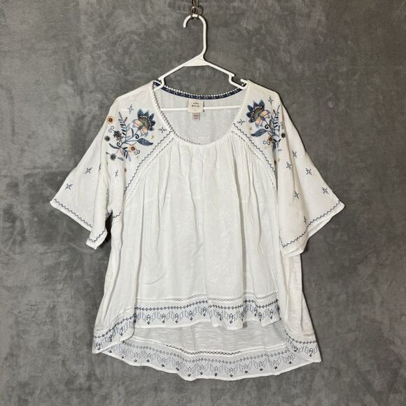 Knox Rose | Tops | Knox Rose Top Womens Plus 2xl Flutter Sleeve Eyelets ...